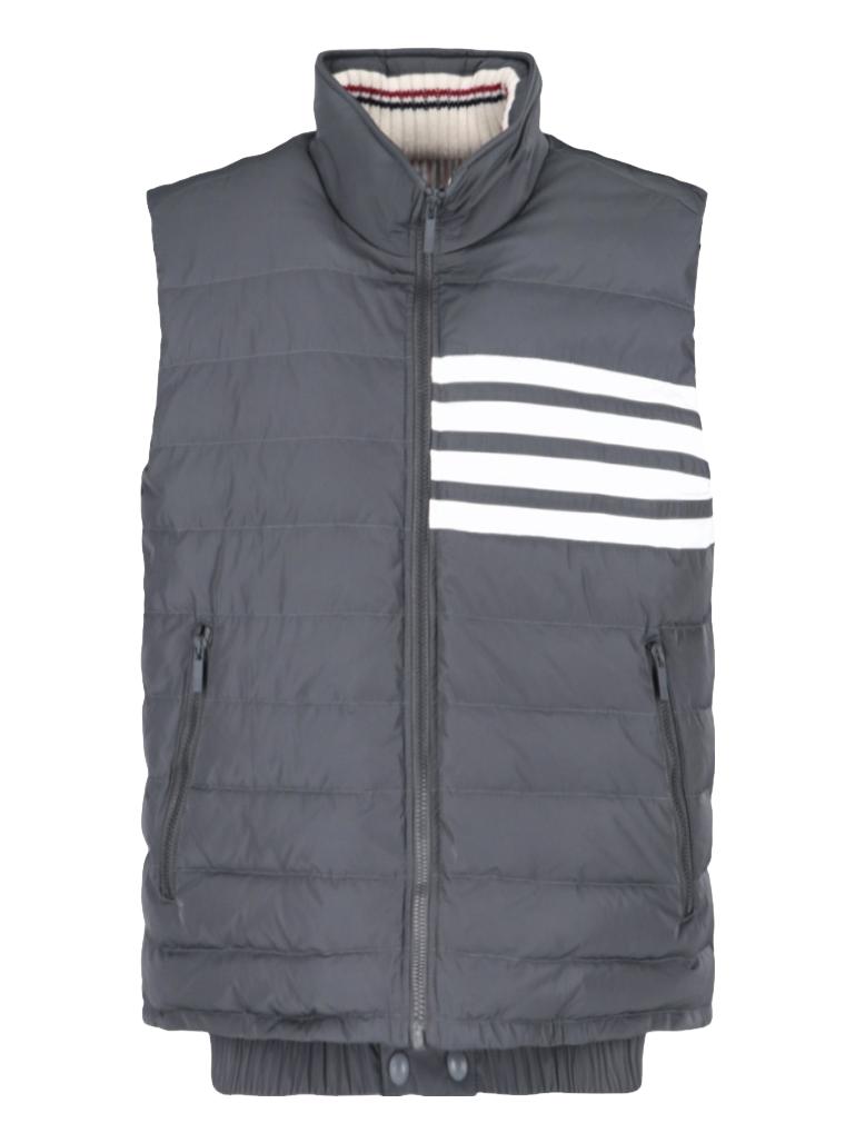 THOM BROWNE Thom Browne Down-Filled Ski Vest with Four-Bar Detail